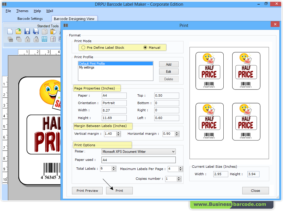 Barcode Label Maker - Corporate Edition Screenshots – BusinessBarcode