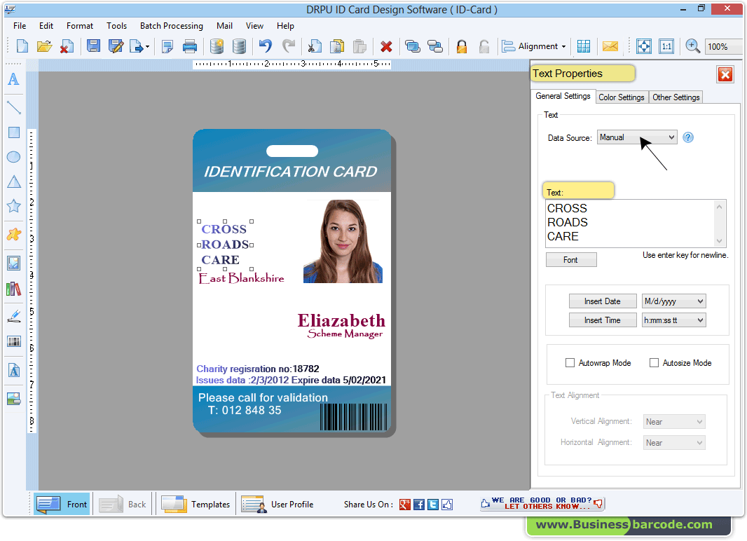 ID Card Maker Software screenshots – BusinessBarcode
