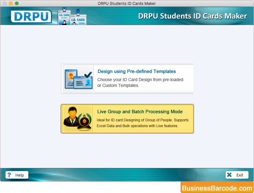 Mac Student ID Cards Maker Software screenshots – BusinessBarcode