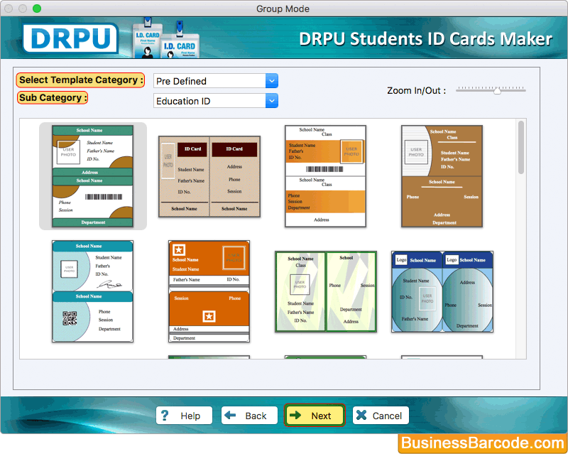 Mac Student ID Cards Maker Software screenshots – BusinessBarcode